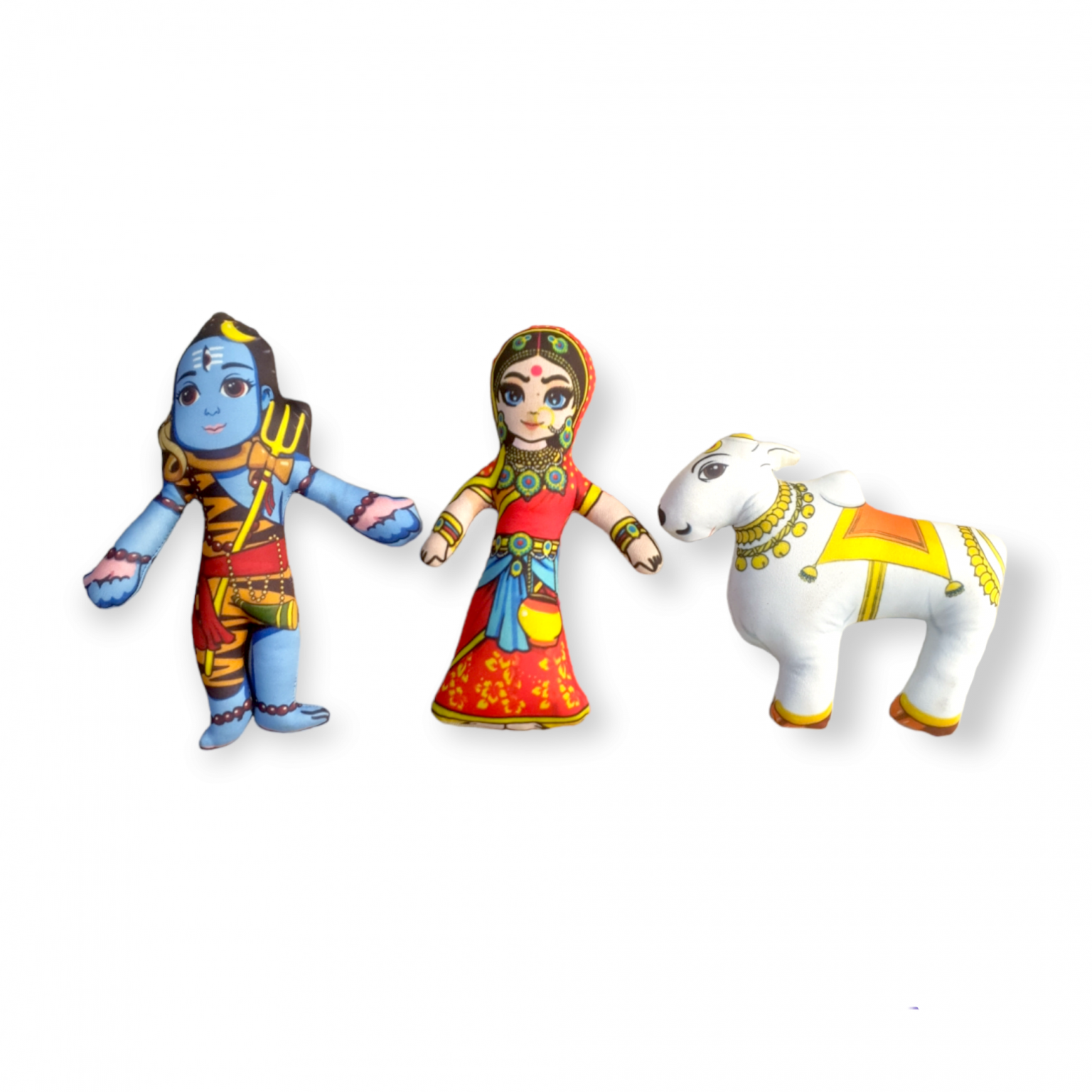 Shiva Parvati & Nandi Doll Set (Soft Toys) – Hare Krishna Das